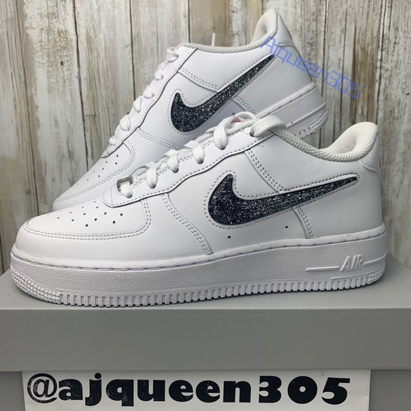 Nike | Shoes | Nike Air Force Af1 Metallic Silver Gs | Poshmark